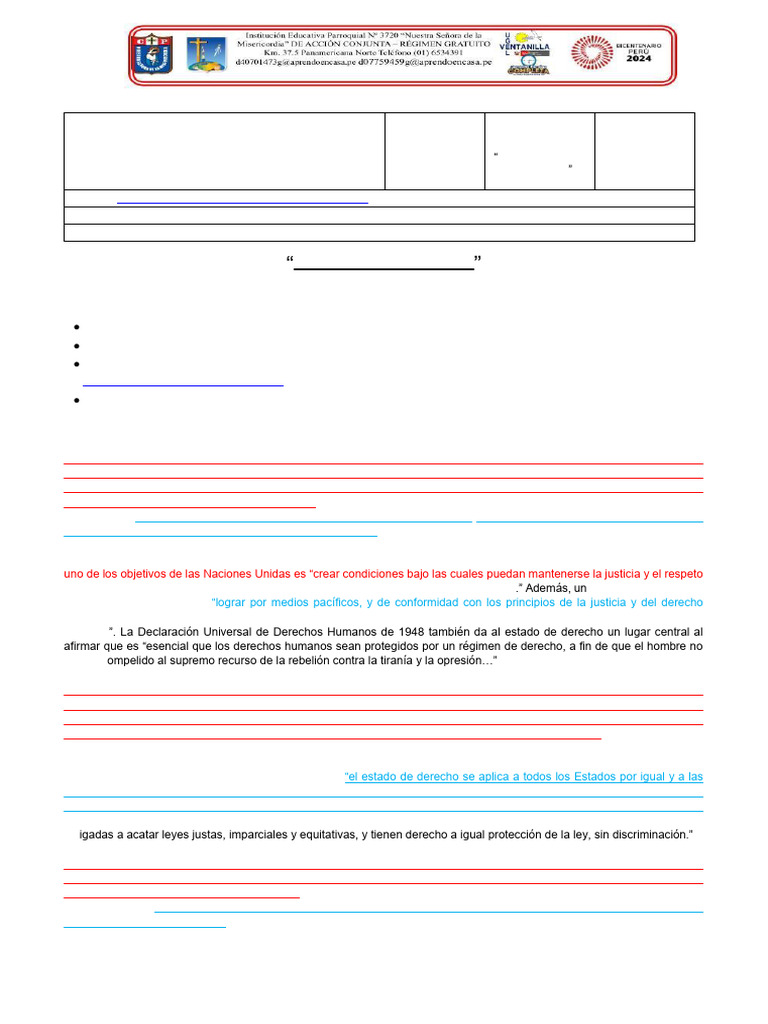 Ficha-De-Ciudadanía-Y-Cívica-5°lopez Anthony | PDF | Derechos humanos | Estado (política)