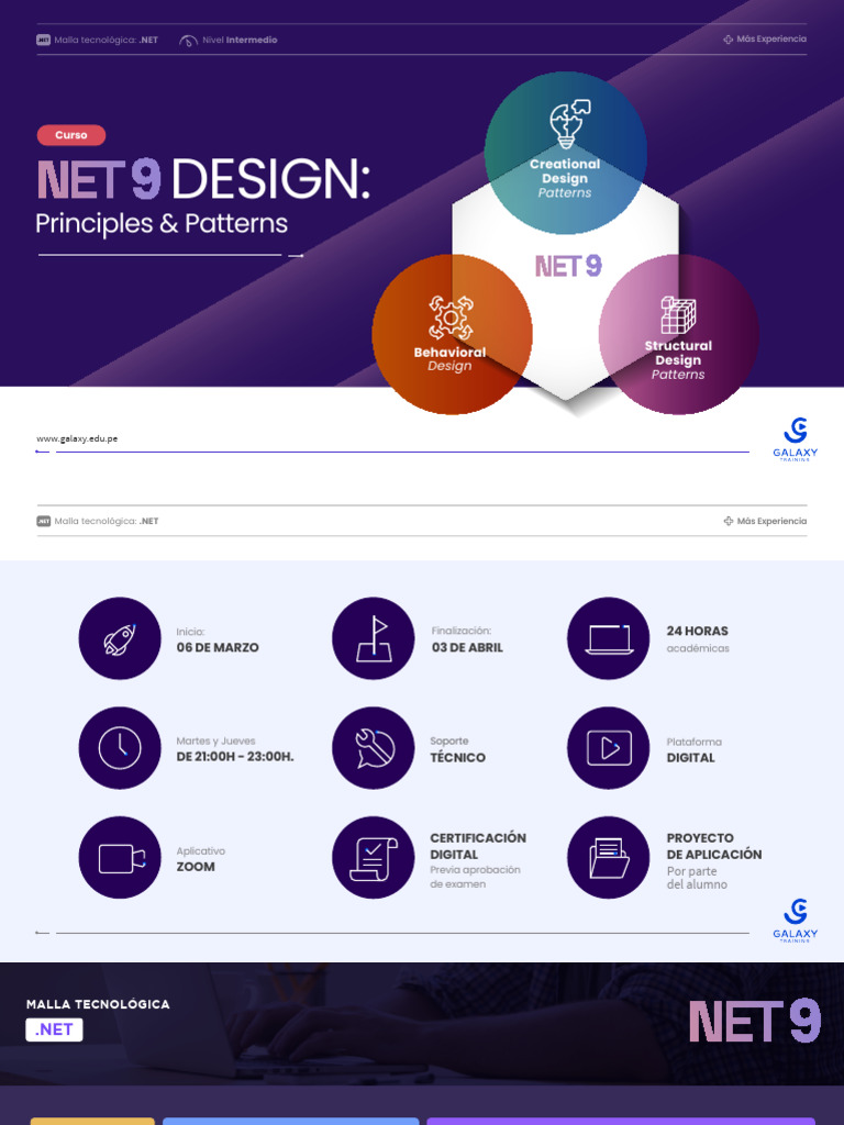 Temario_Curso_NET Design Patterns | PDF | Software | Ingeniería de software