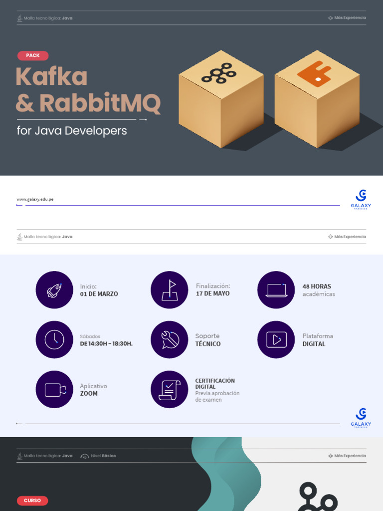 Temario - Pack - Kafka & RabbitMQ For Developers | PDF | Java (lenguaje de programación ...
