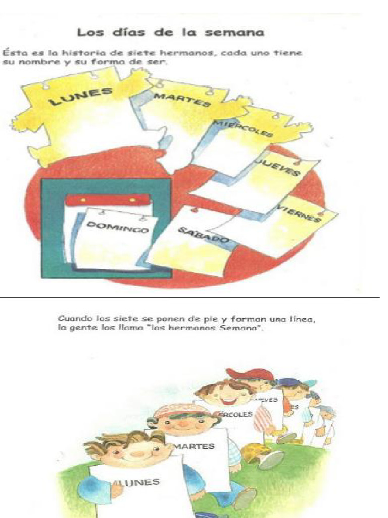 Cuento los dias de la semana | PDF