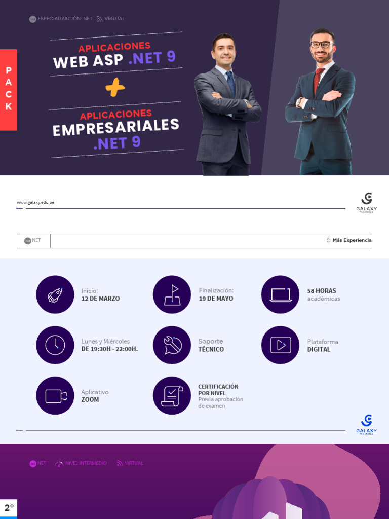 Temario - Pack - NET Web Developer | PDF | Páginas del servidor activo | Software