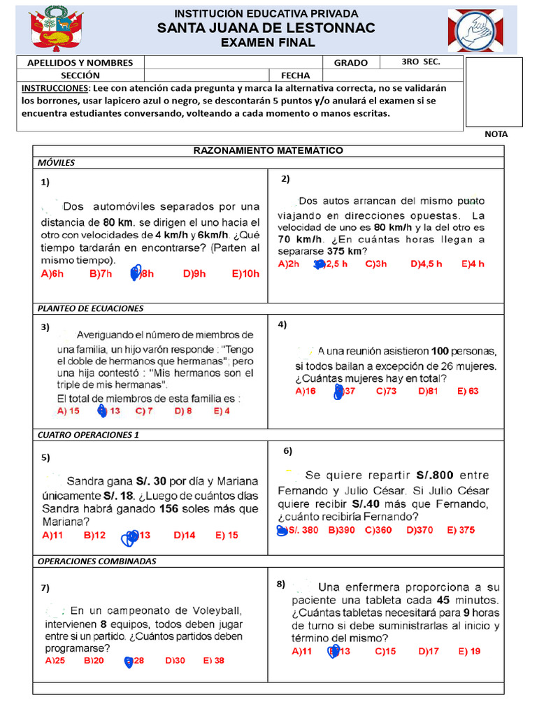 EXAMENFINAL 3ERO RM (1) Re | PDF