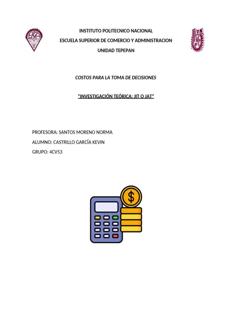 Costos Jit o Jat | PDF | Lean Manufacturing | Business