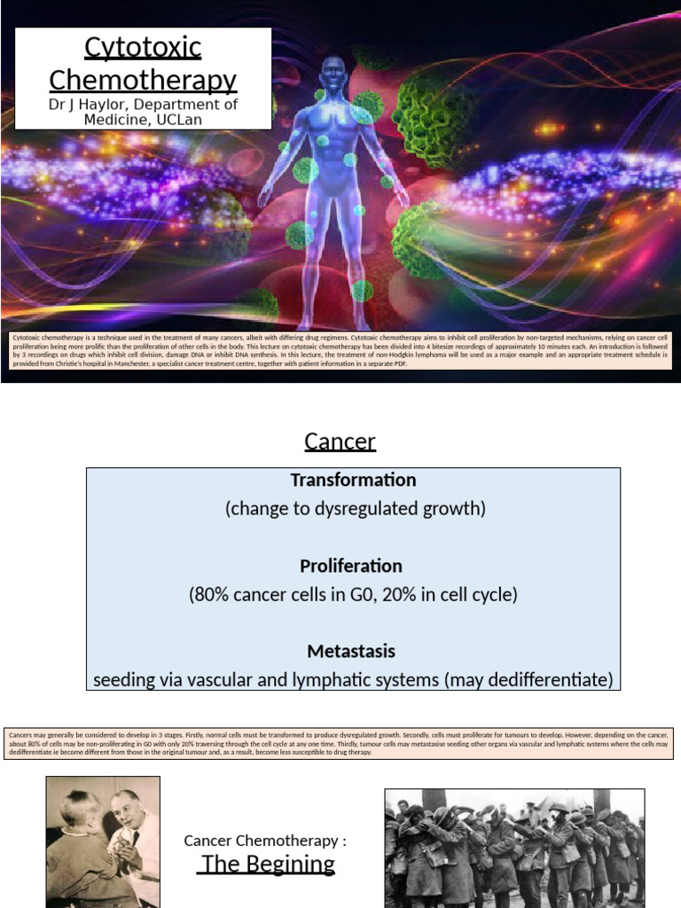 2025 Cytotoxic Chemotherapy Lecture | PDF | Chemotherapy | Cell Cycle
