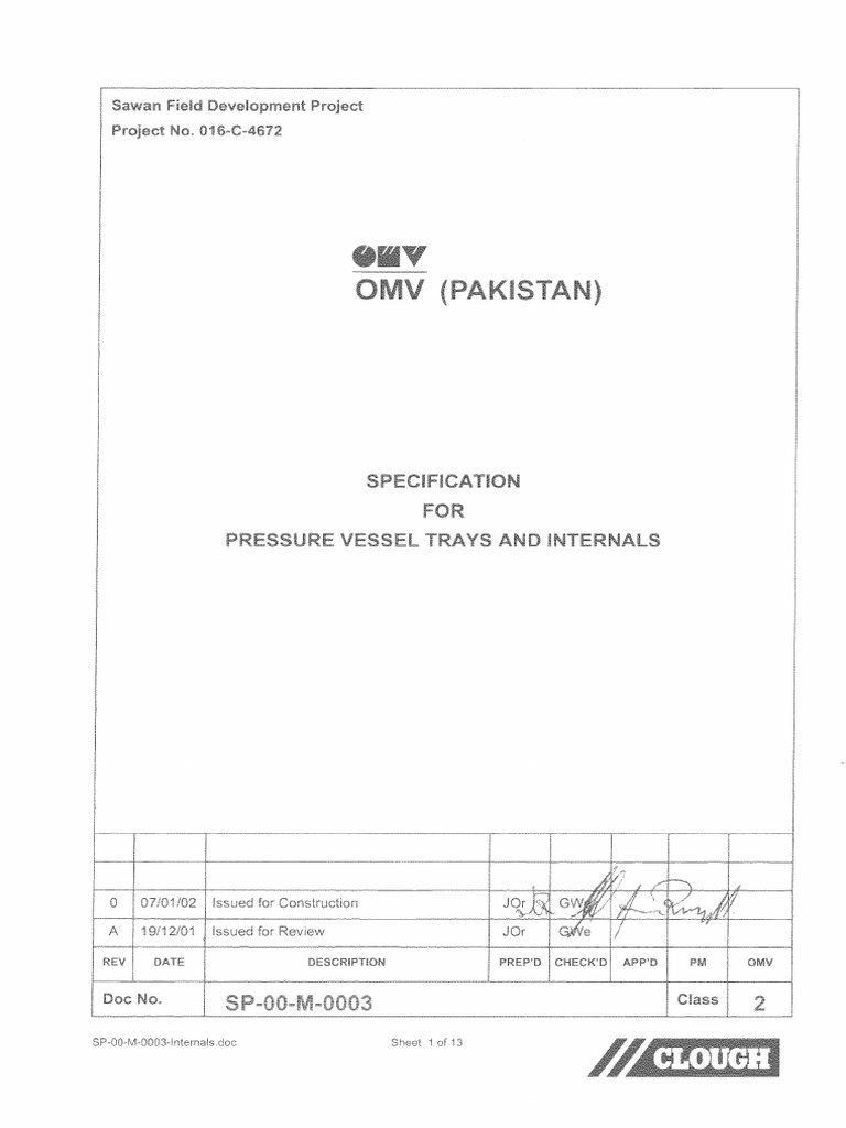 Weir Riser Pan Distributor Specifications | PDF | Welding | Construction