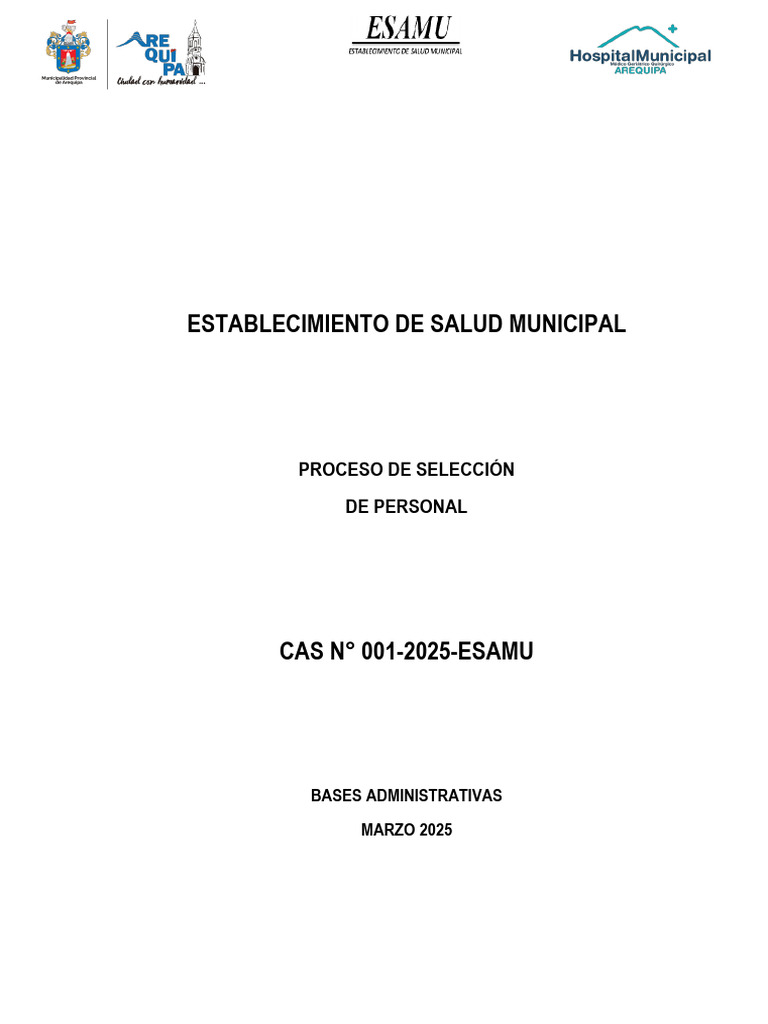 Selección de Personal ESAMU 2025 | PDF | Gestión de recursos humanos ...