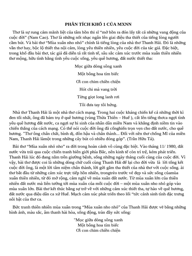 Phân Tích KH 1 C A MXNN | PDF