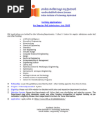 AUST Fall 2025 Admission Circular | PDF