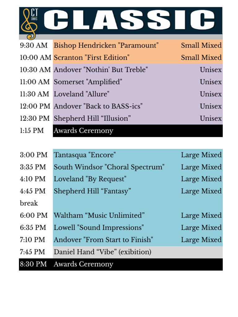 CTC 2023 Schedule | PDF
