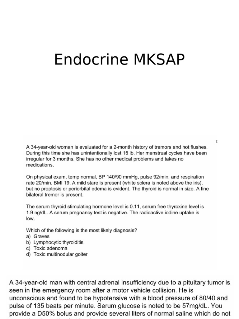 Endocrine MKSAP | PDF