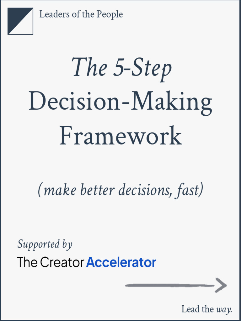 The 5-Step Decision-Making Framework | PDF | Decision Making | Information