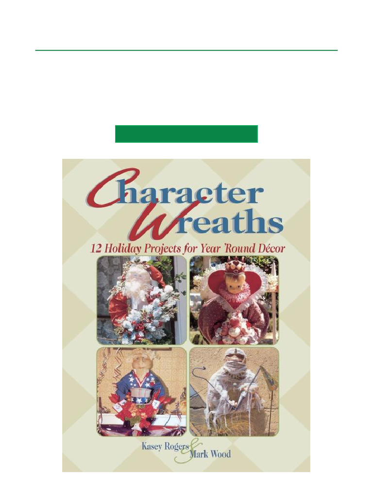 Character Wreaths Official Ebook Release | PDF | Seam (Sewing) | Knitting