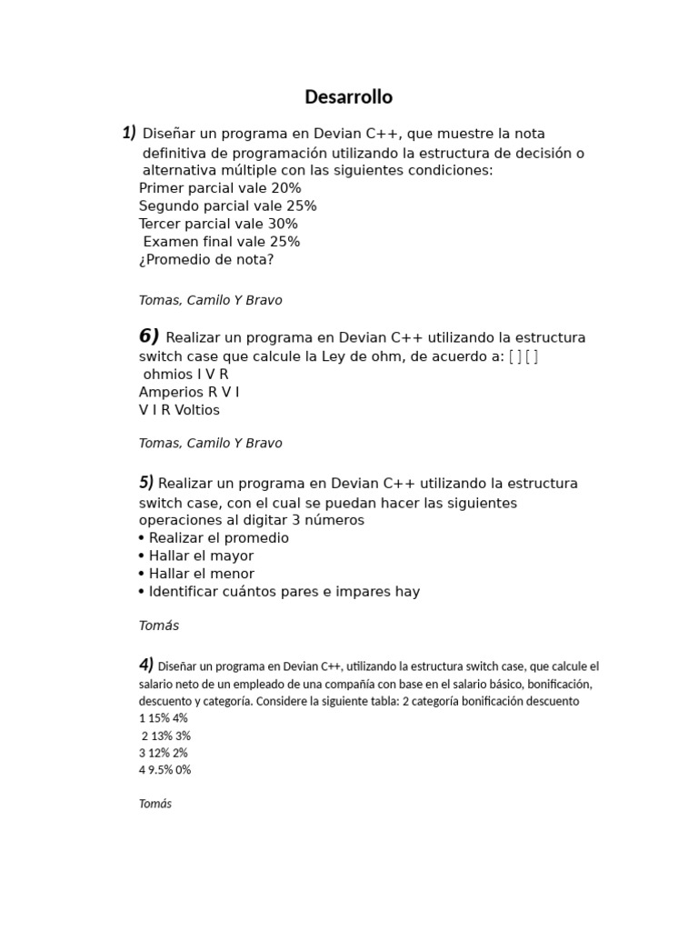Tarea Informatica | PDF | C ++ | Notación