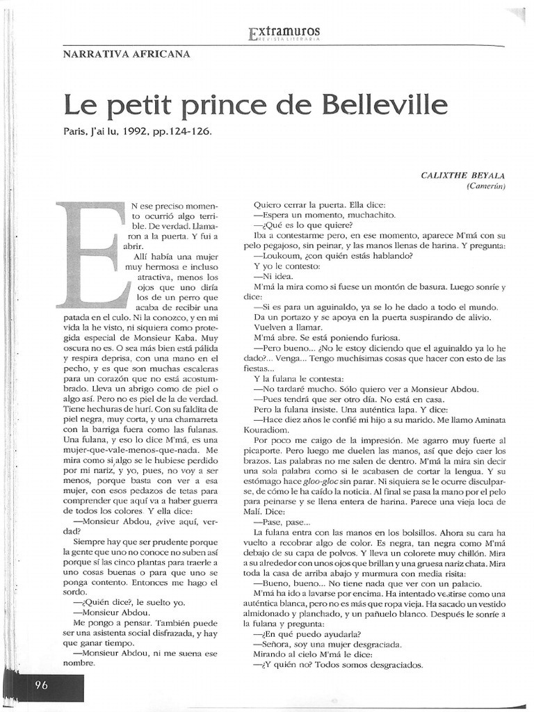 Extramuros Beyala | PDF