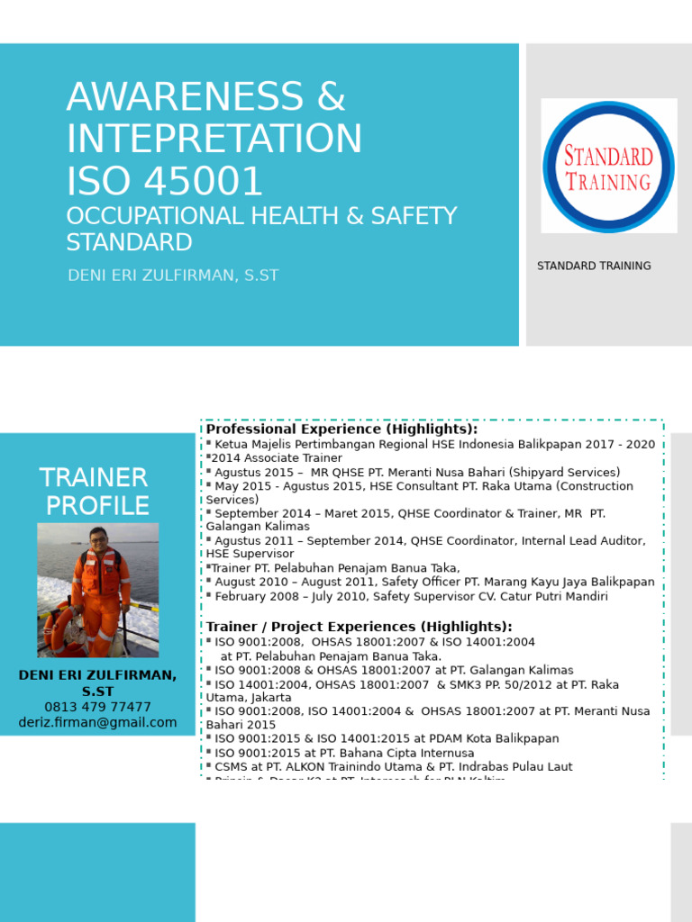 ISO 45001: Standar K3 untuk Perusahaan | PDF