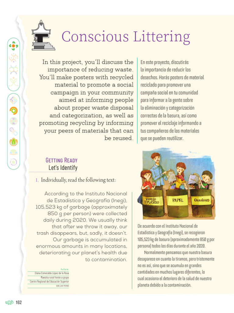 6º - PRIMARIA-INGLES-Pages 162 To 173 (Conscious Littering) | PDF | Waste | Waste Management