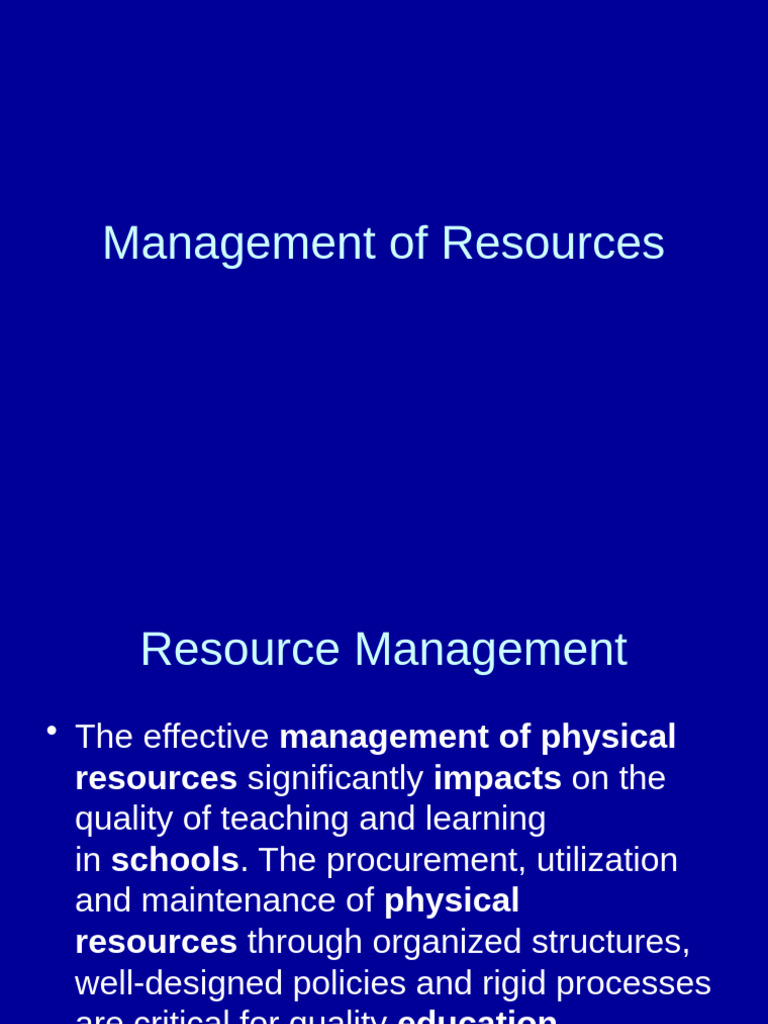 MGT of Recources | PDF | Goal | Learning