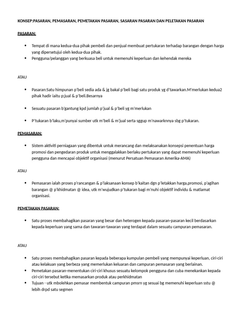 Konsep Pemasran | PDF
