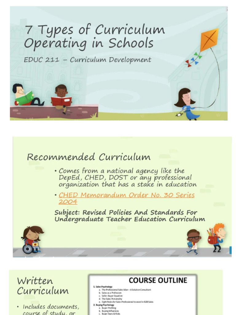 Lesson 5. Types of Curriculum Operating in Schools 1 | PDF