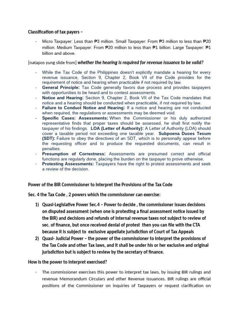 Classification of Tax Payers | PDF | Gross Income | Taxes