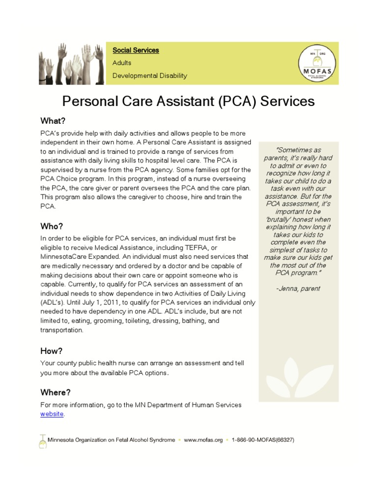 PCA Services for Parents | PDF