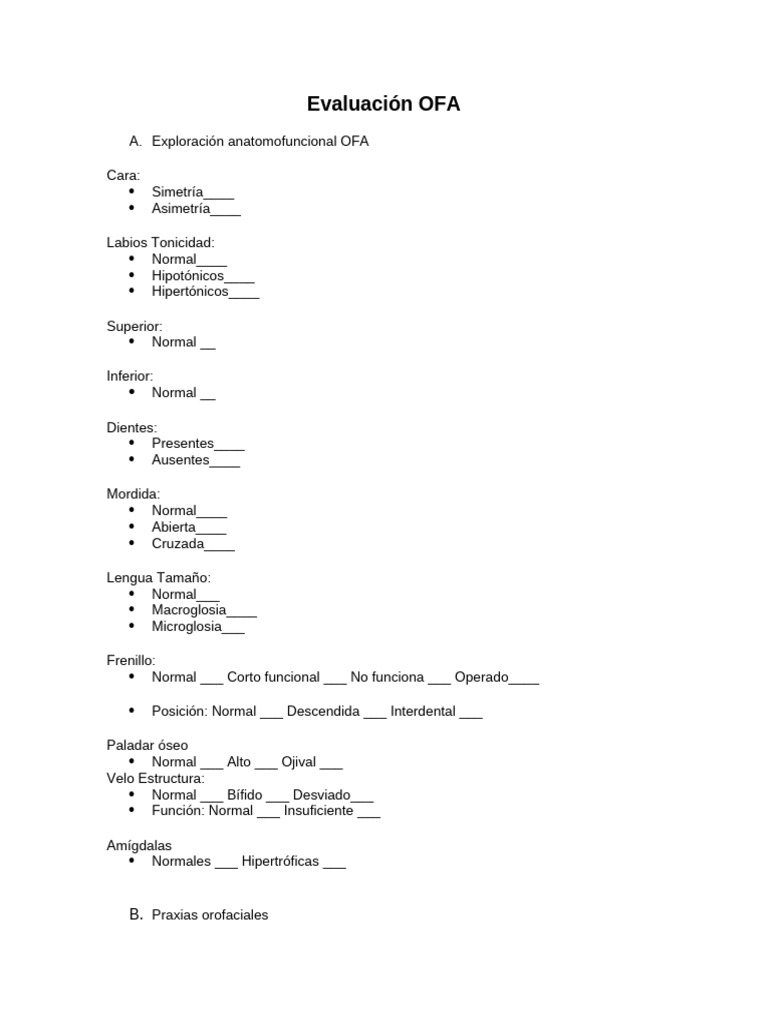 Evaluación OFA | PDF