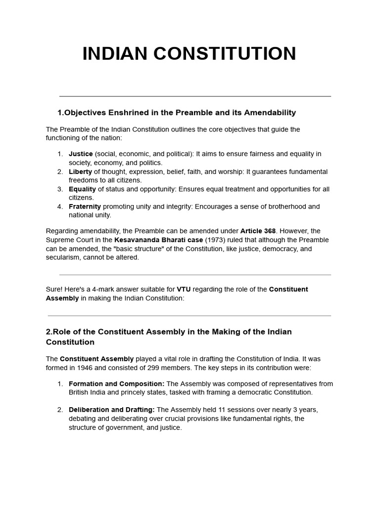 INDIAN CONSTITUTION Introduction | PDF | Pardon | Writ