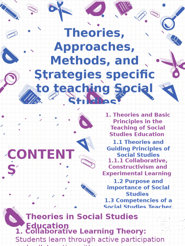 Teaching Approaches in Social Studies | PDF | Constructivism ...