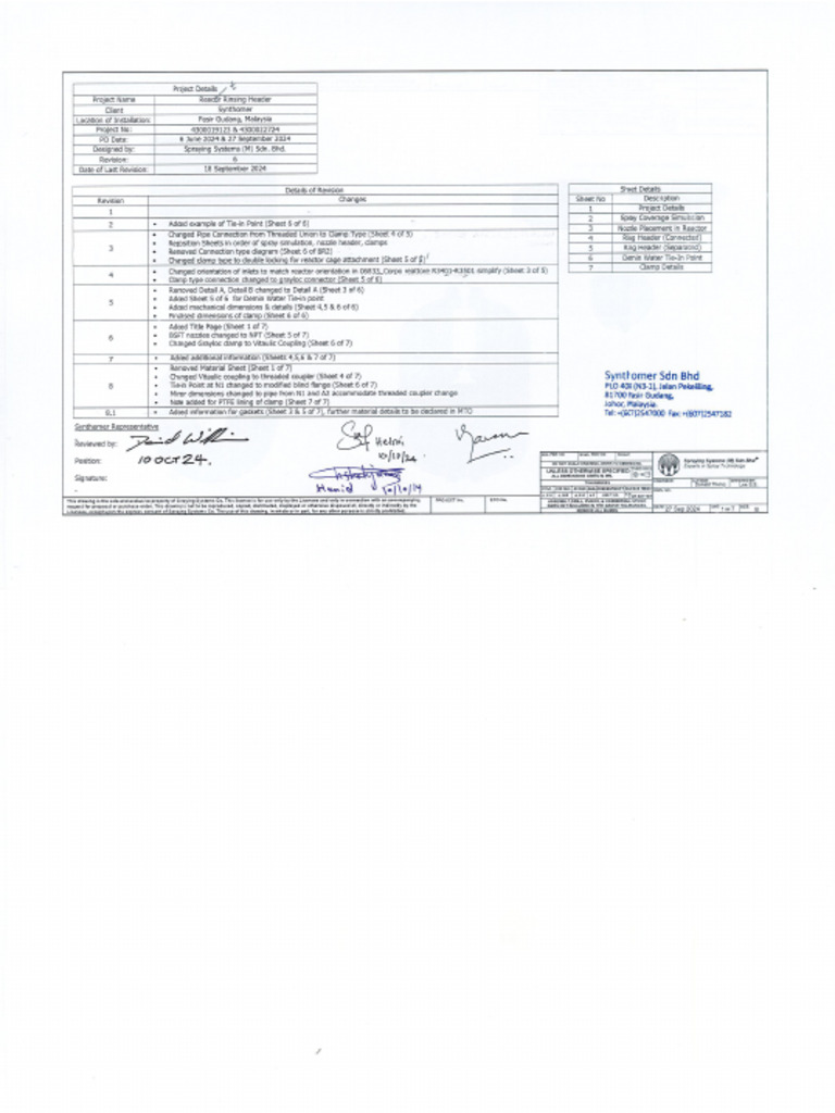 Synthomer Rinsing HeaderR8.1 - Signed | PDF