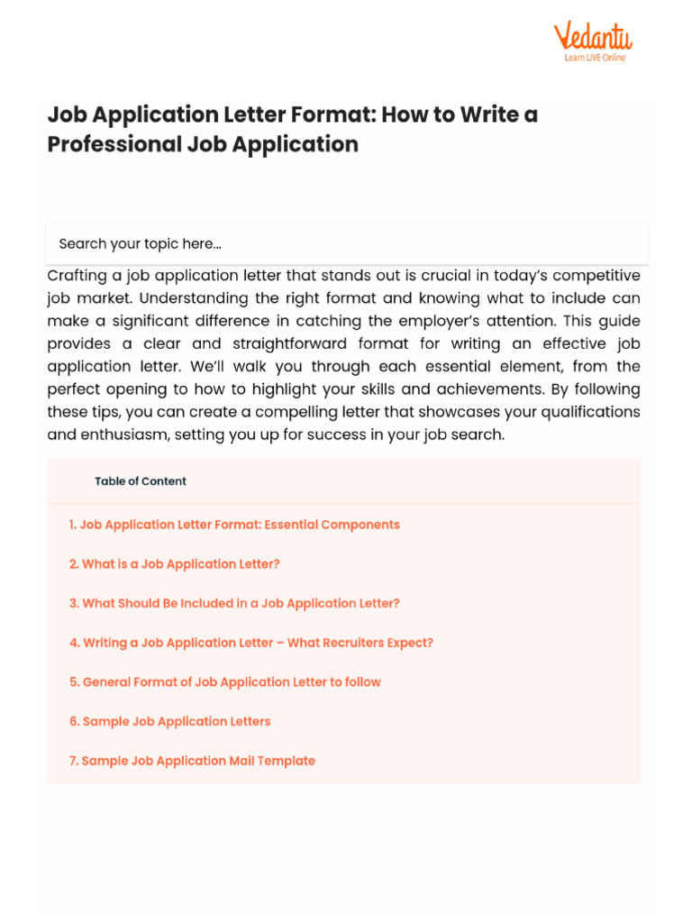 Job Application Letter Format_ How to Write a Professional Job ...