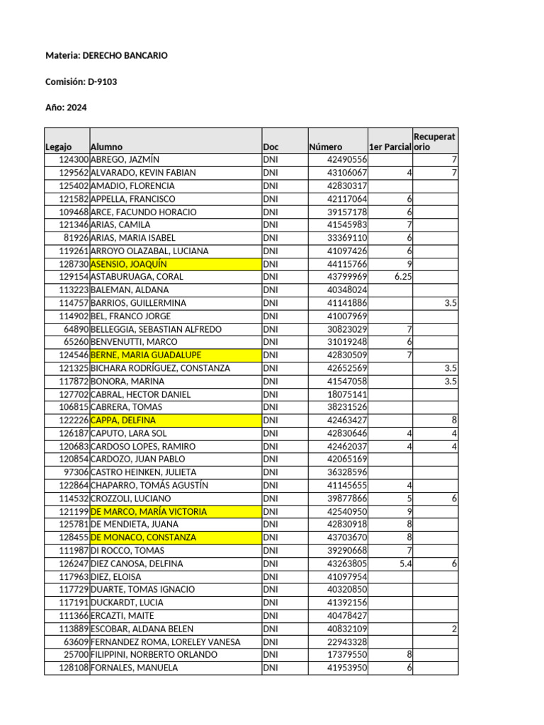 Notas Con 2do Parcial | PDF