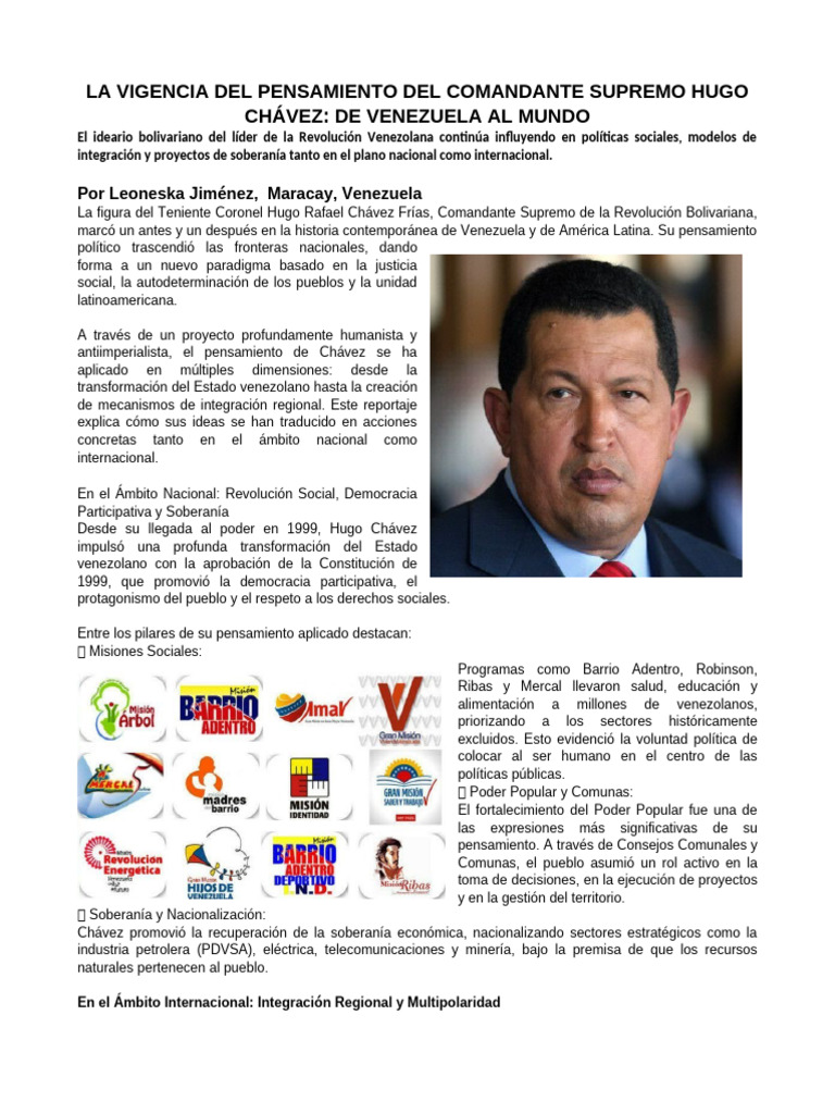 Reportaje Explicativo | PDF | Venezuela | Hugo Chavez