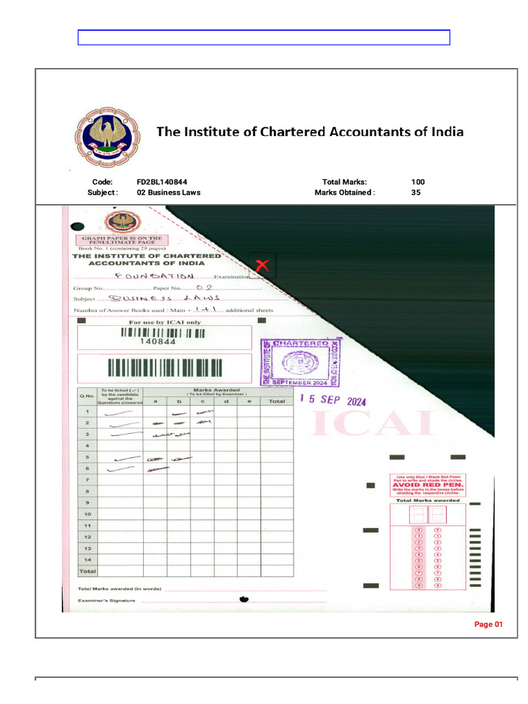 DM - Law Answersheet Sep 24 (35 Marks) | PDF