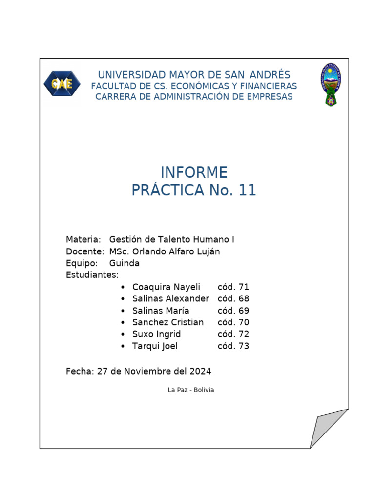 Práctica 11 GTH | PDF