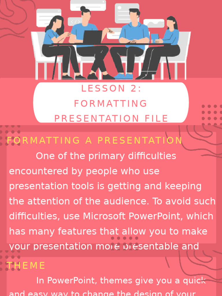 LS 6 Lesson 2 - Formatting Presentation File | PDF | Text | Software