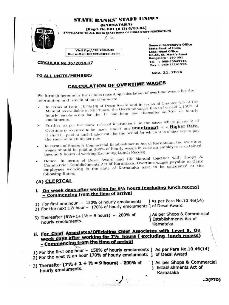 Overtime Calculation Method | PDF