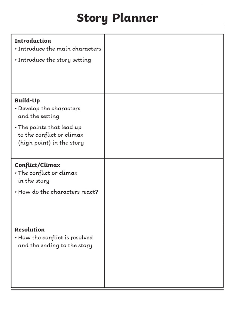 Story Structure: Planner Guide | PDF