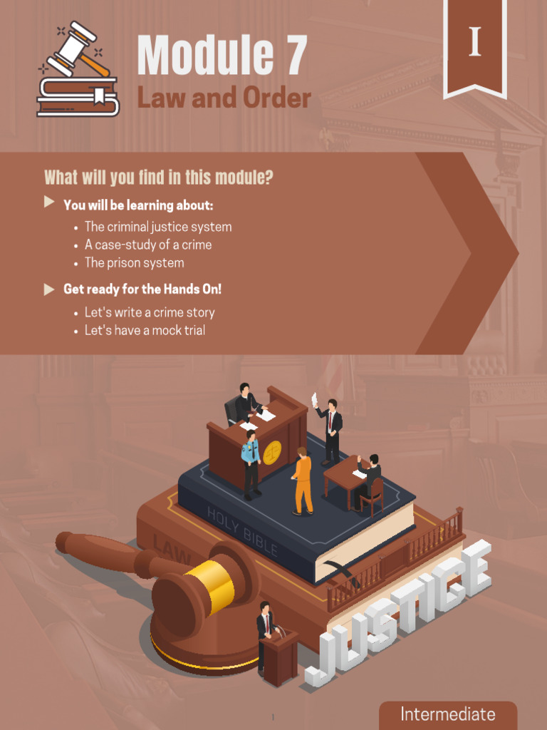 Intermediate Module 7 - Law and Order-1 | PDF | Crimes | Crime & Violence