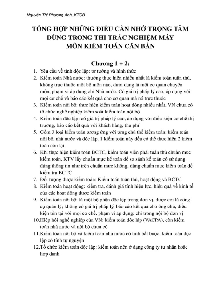Note KTCB | PDF
