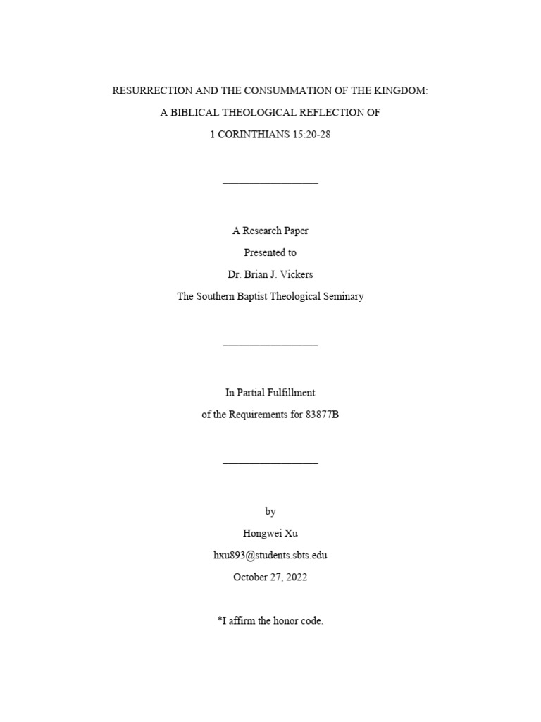 Resurrection and Kingdom in 1 Corinthians | PDF | First Epistle To The ...