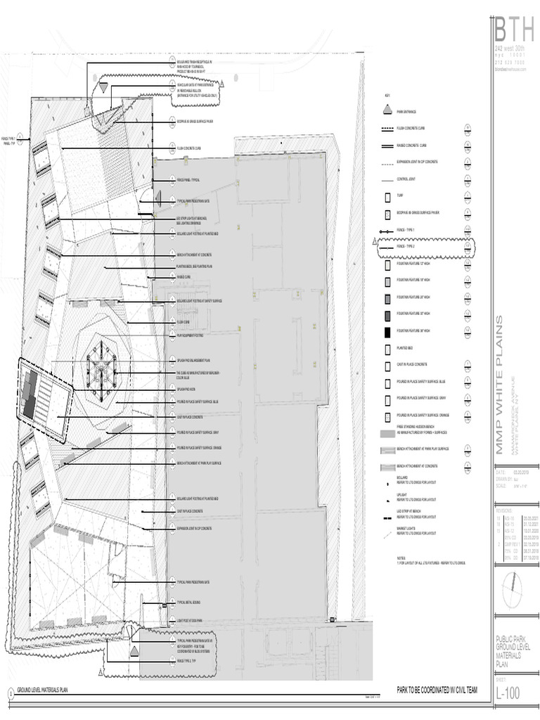 L 100 PUBLIC PARK GROUND LEVEL MATERIALS PLAN Rev.19 | PDF