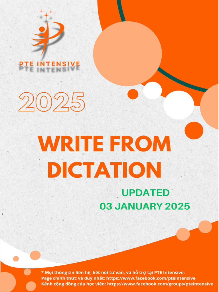 PTE Intensive WFD 02012025 | PDF