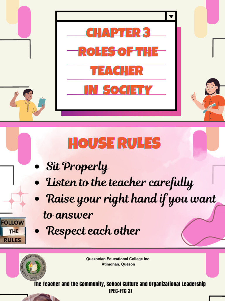 Group 3 Chapter 3 Roles of The Teacher in Society | PDF | Motivational ...