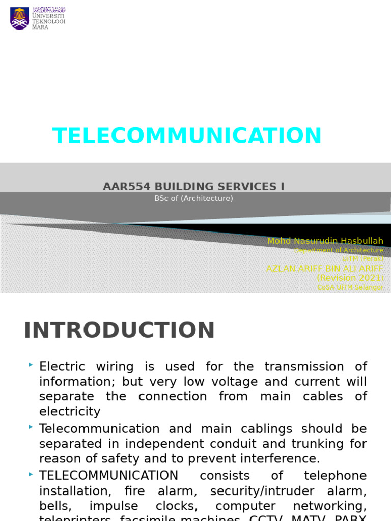 w11 - Telecommunication A1 | PDF | Computer Network | Telephone