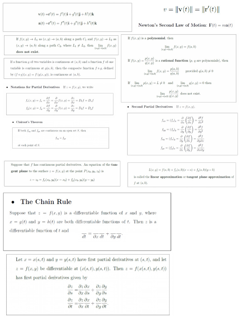 Formula Sheet Quiz 3 | PDF