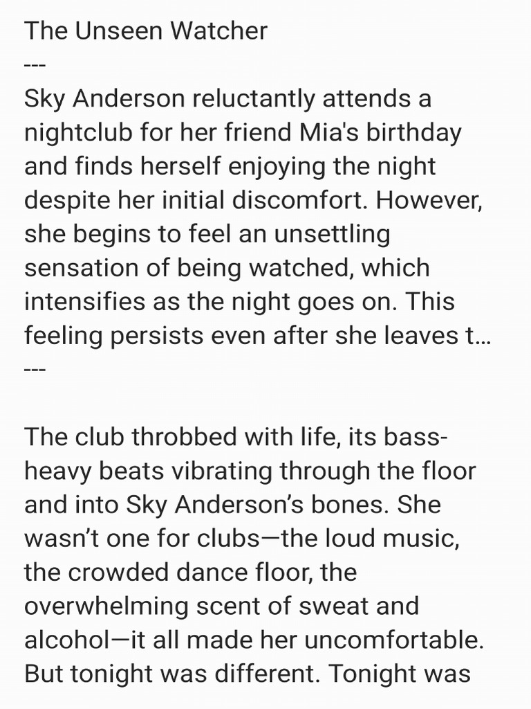 The Unseen Watcher | PDF