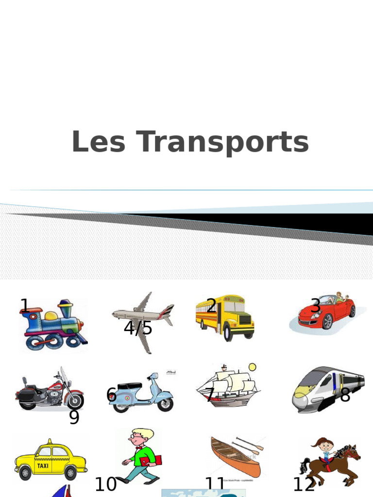 Student copy Les transports FR 2 Q3 | PDF