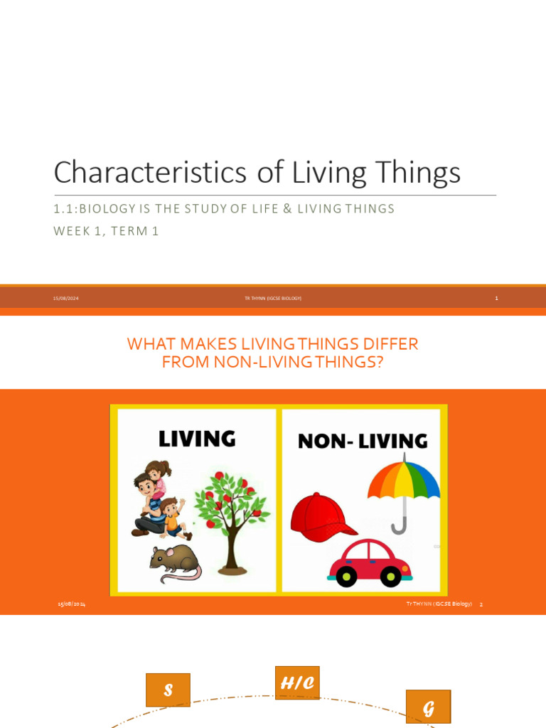 Biology CIE IGCSE Characteristics of Living Things | PDF | Biology ...