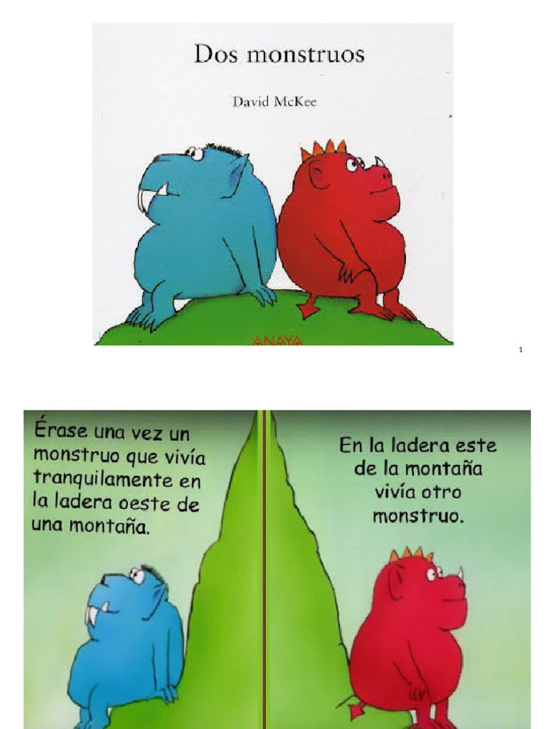 Cuento Los Dos Monstruos de David Mackee | PDF