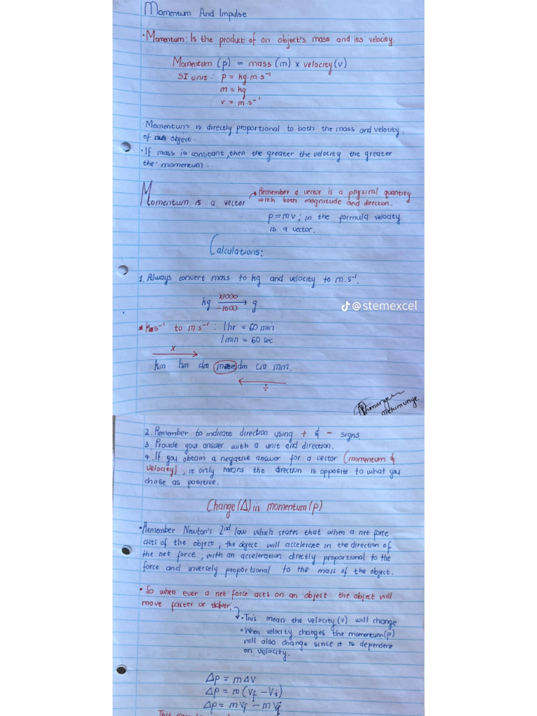Momentum & Impulse (Physics) | PDF